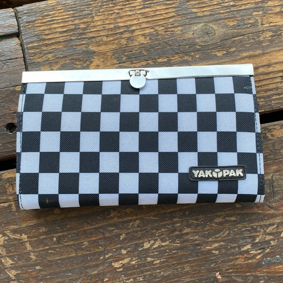 Yak Pak | Bags | Yak Pak Black And White Checkered Wallet 9s Y2k Punk ...